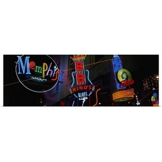 "Tennessee, Memphis, neon signs" Poster Print - Bed Bath & Beyond ...