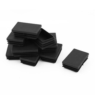 Plastic Rectangle Shape End Cap Cover Pipe Tube Insert 40x60mm 12 Pcs ...