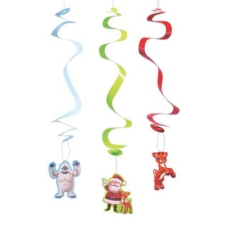 Rudolph The Red-Nosed Reindeer Hanging Swirl Decorations, 12 Pc. - Bed ...