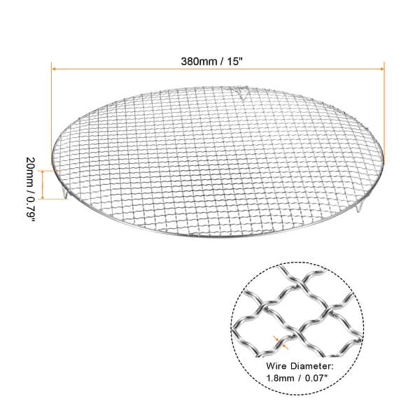 Round Cooking Rack 15" 201 Stainless Steel Barbecue Grill with 20mm ...