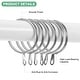 20-Pack Curtain Rings W Eyelet, I D Metal Rings for Curtain Rods - Bed ...