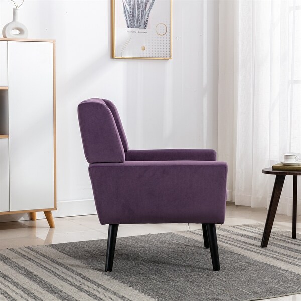 Soft Material Ergonomics Accent Chair Lavender Purple Velvet