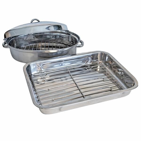 2 Piece Stainless Steel Roasting Set - Bed Bath & Beyond - 37105655