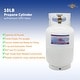 Flame King 10LB Steel Propane Tank Cylinder with Type 1 OPD Valve - Bed ...