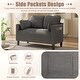 48" Corduroy Loveseat with Plush Cushions & Side Storage Pocket ,Sturdy ...