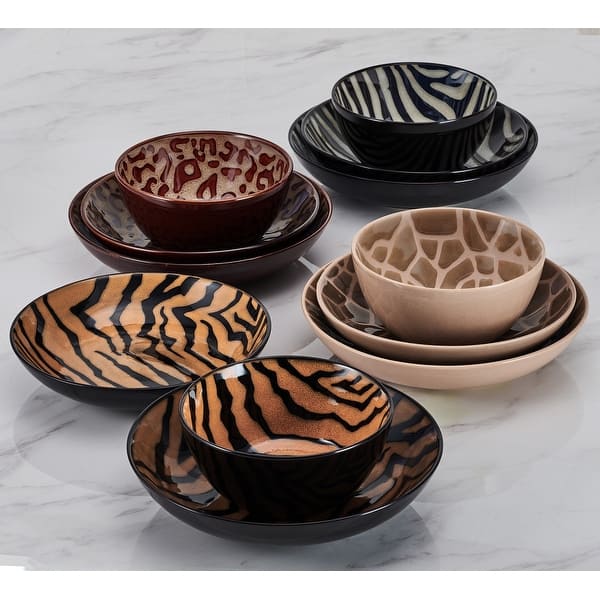 animal print tableware