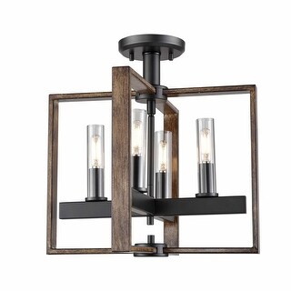 DVI Lighting DVP30211GR IWCL Four Light SemiFlush Mount Blairmore Iro ...