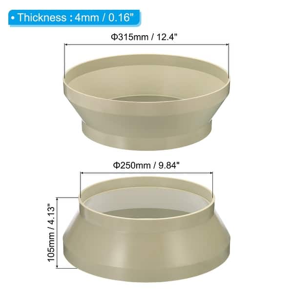 Duct Reducer Connector Ventilation Tube Increaser Adapter Beige - Bed ...