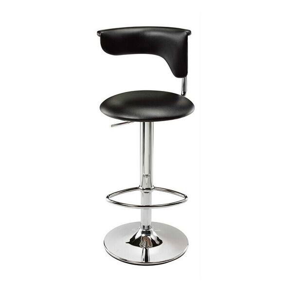 Flax 22-32 Inch Adjustable Counter Height Stool, Vegan Faux Leather ...