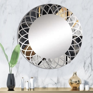 Designart "Marble Granite Agate With Touches Of Gold IX" Modern ...