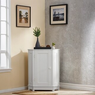 Bathroom Cabinet Triangle Corner Storage Cabinet with Adjustable Shelf ...