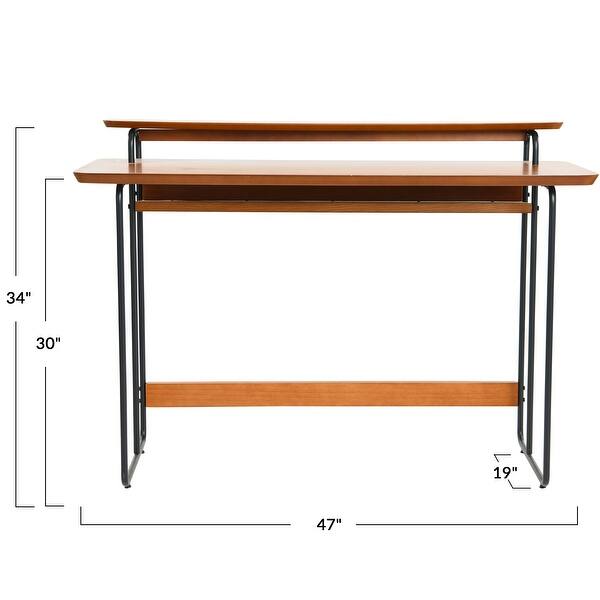Computer Desk with Wood Veneer - Bed Bath & Beyond - 36910996