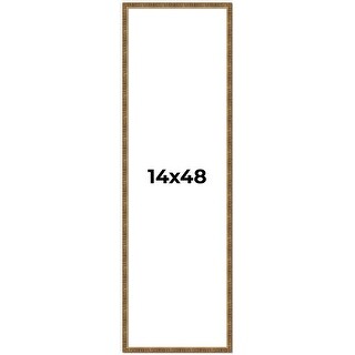 14x48 Frame Gold Kingsley Distressed Solid Wood Picture Frame Width ...
