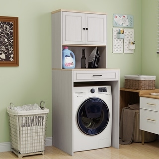 Over The Washer Dryer Storage Cabinet For Compact Washing Machines ...
