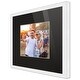 2x2 Frame White Matted for 2x2 Picture or 6x6 Art Poster Without Photo ...