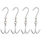 Double Meat Hooks, Galvanized Swivel Meat Hook, 4Pcs - Silver Tone ...