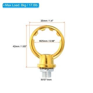 2set 8kg M10 Thread Lifting Eye Nut Female Loop Holder 25mm Hook Ring ...