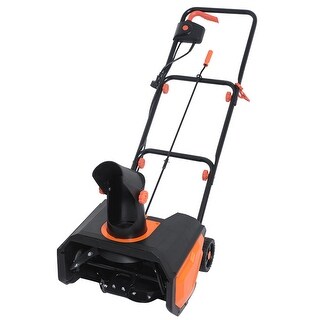 Electric Snow Thrower, 18-Inch 13 Amp Corded Snow Thrower - Orange ...