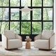 Spruce & Spring Skyler Modern Upholstered Living Room Swivel Bucket ...