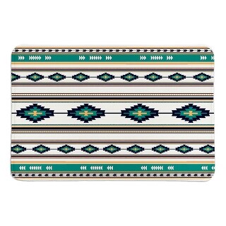Laural Home Southwest Craze Turquoise I Memory Foam Rug - Bed Bath ...