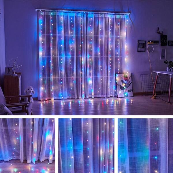 300 LED Curtain Fairy Lights with USB & Remote - Bed Bath & Beyond ...