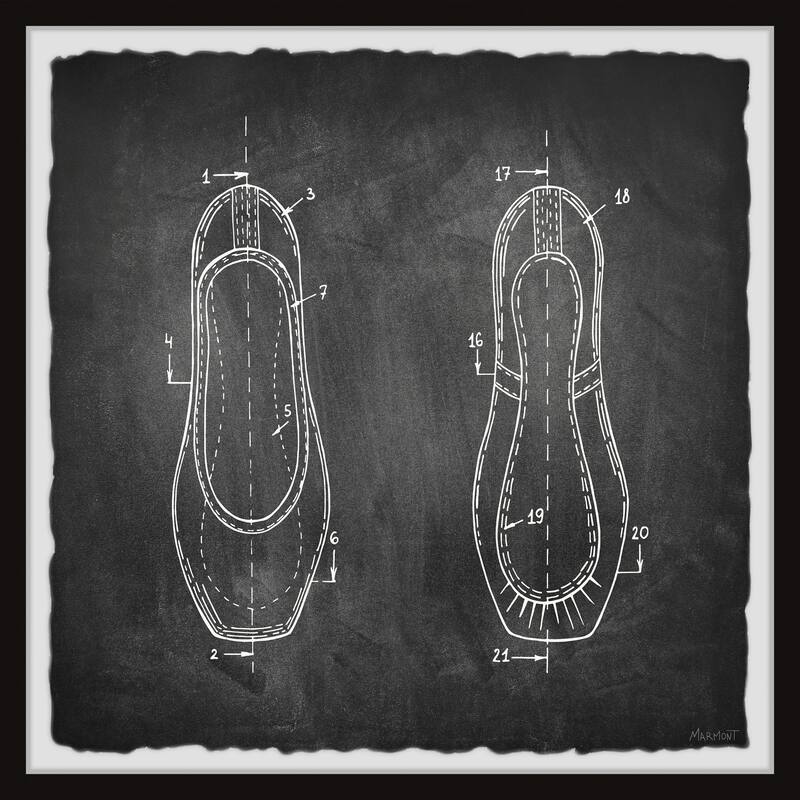 'Pointe Shoe Anatomy' Framed Painting Print - Overstock - 34487674