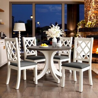 Kitchen Table Set with Upholstered Chairs, Durable Construction - Bed ...