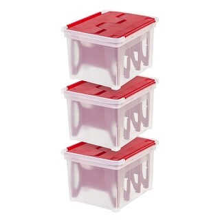 USA, Light Storage Box with 4-Light Wraps, Red, Set of 3 - Bed Bath ...