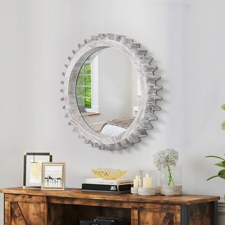 Vintage Gear Mirror for Bathroom, Living Room, and Entrance Hall - Bed ...