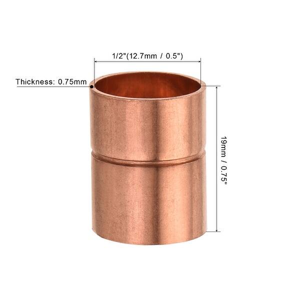 Straight Copper Coupling Fittings Welding Joint f HVAC Air Conditioner ...