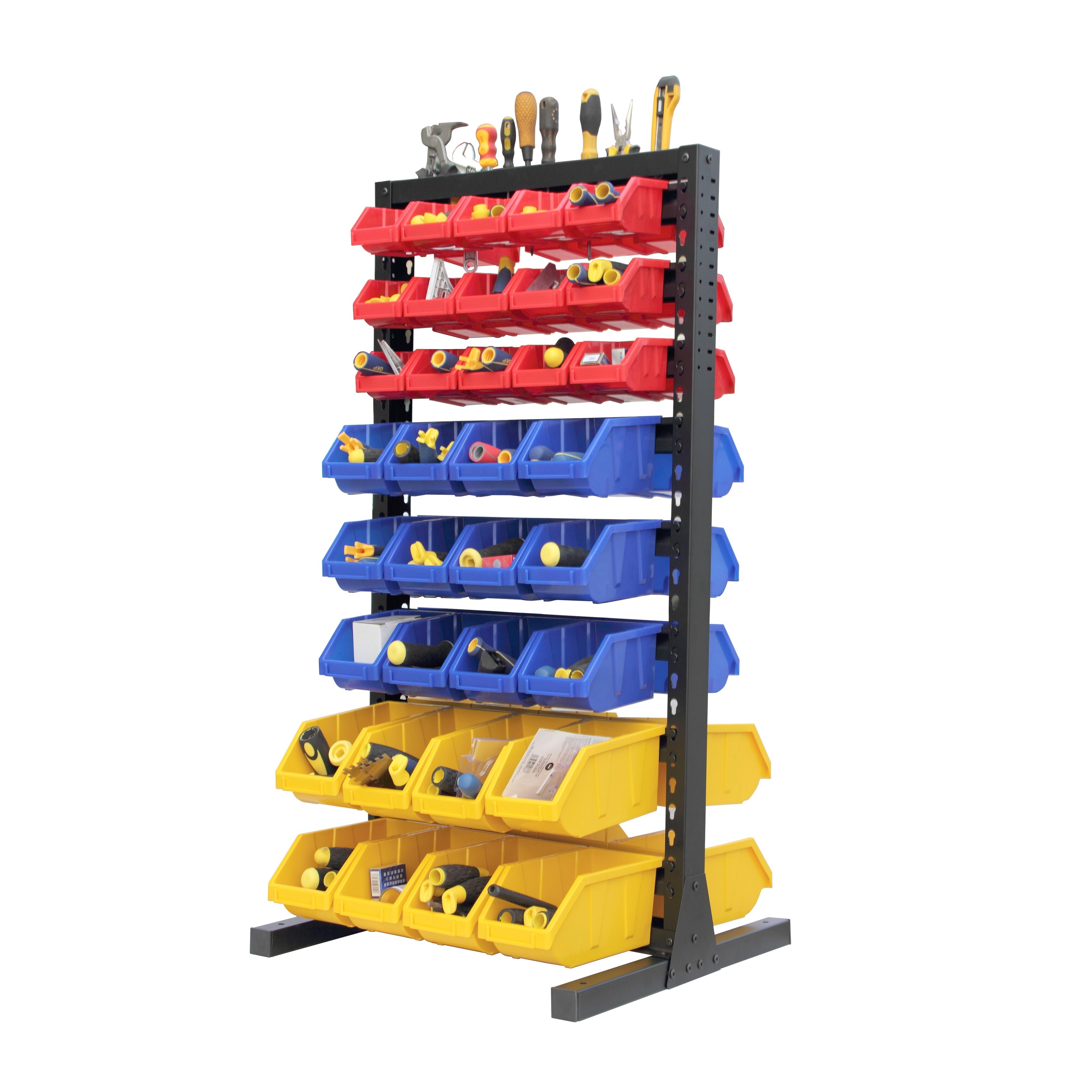 King's Rack Bin Rack Boltless Steel Storage System Organizer w/ 12 ...