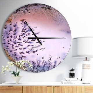 Designart 'Crystal Dendrite macro' Oversized Modern Wall CLock - Bed ...