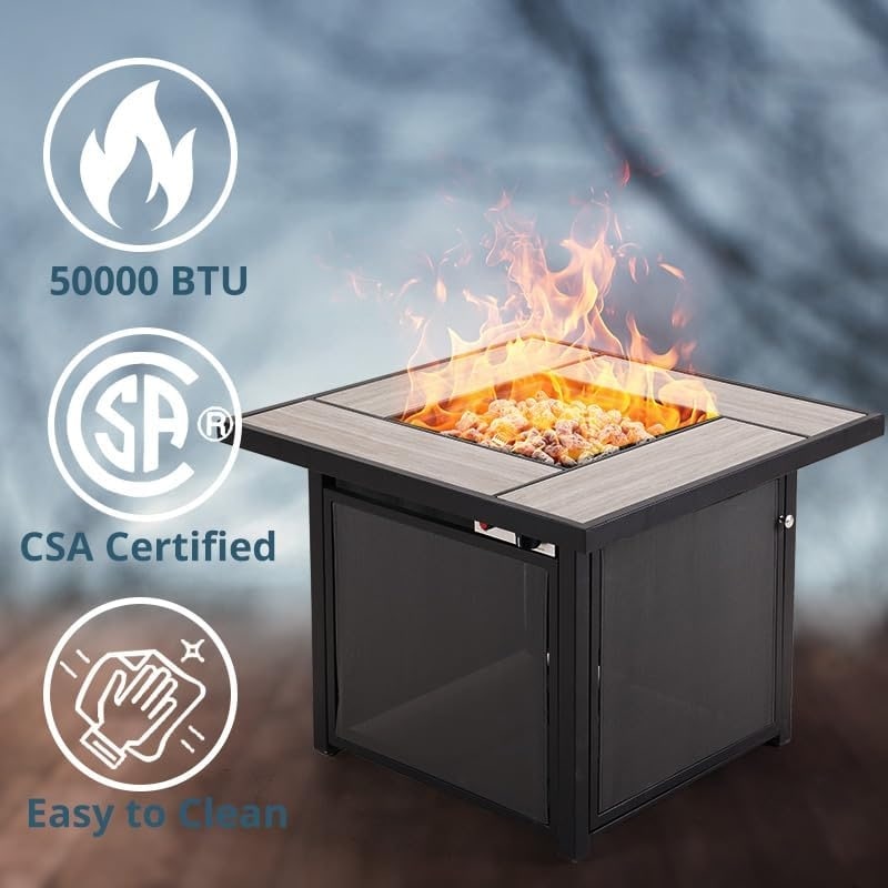 propane fire pit table clearance