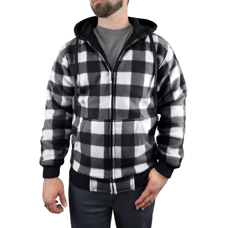 Men's Reversible Hooded Fleece Jacket - Overstock - 27181629