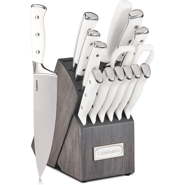 Cuisinart Forged Triple Rivet, 15-Piece Knife Set w/ Block, Superior ...