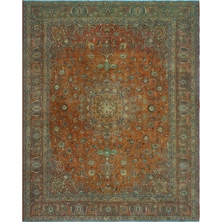 Fine Vintage Distressed derly Rust/Purple Rug - 9'9" x 12'3" - Bed Bath ...