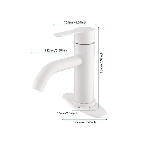 Single Handle White Bathroom Sink Faucet - Bed Bath & Beyond - 39679119