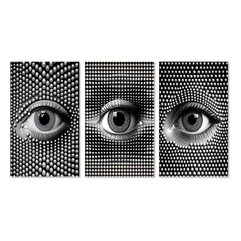 Designart "Eye In Circular Infinity I" Modern Geometric Wall Art Set Of ...