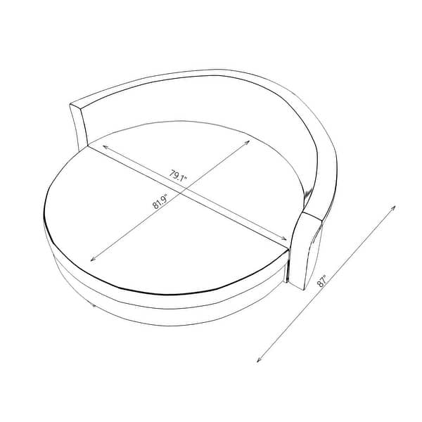 Verona King Size Round Sofa Bed by Sofacraft - Bed Bath & Beyond - 31837095