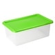 Plastic Container with Colored Lid, 5 Qt Plastic Storage Bins - Bed ...