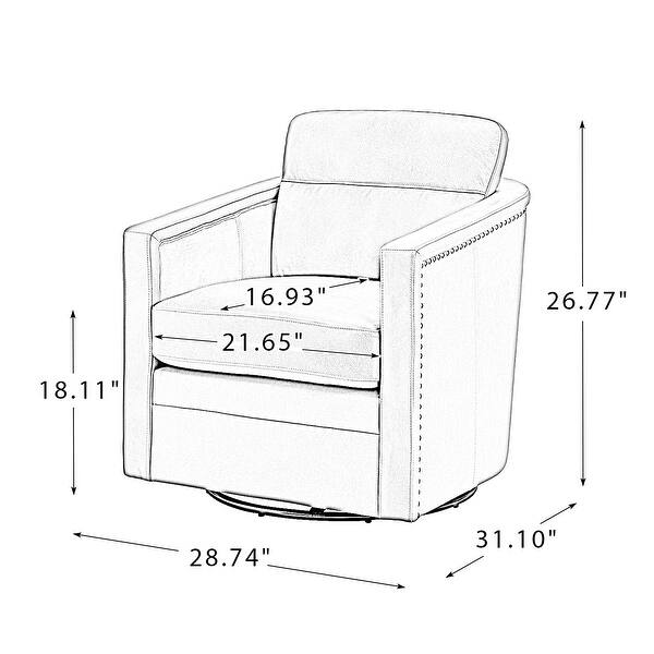 Jorge 28.74" Wide Genuine Leather Swivel Chair Set of 2 - Bed Bath ...