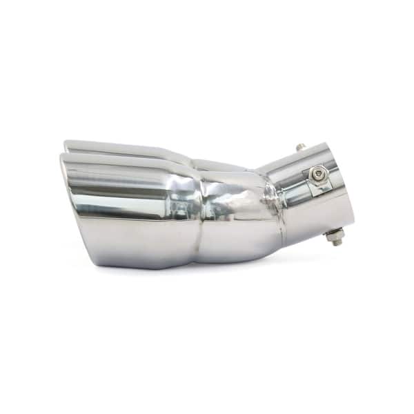 Vehicle Car 63mm Inlet Stainless Steel Dual Slanted Cut Tip Exhaust ...