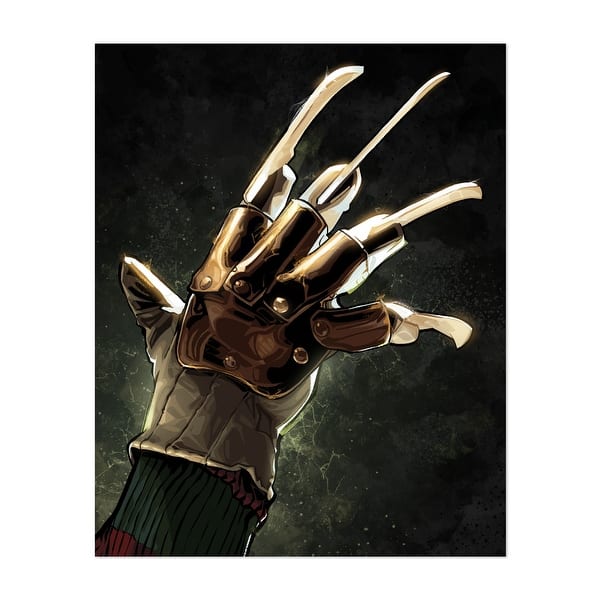 Freddy Krueger Claws Digital Elm Street TV Movies Art Print/Poster ...