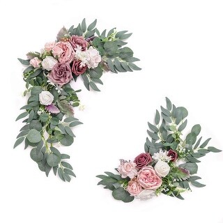 Elegant Wedding Sign Flower Swag (Pack of 2) for Dusty Rose Theme ...