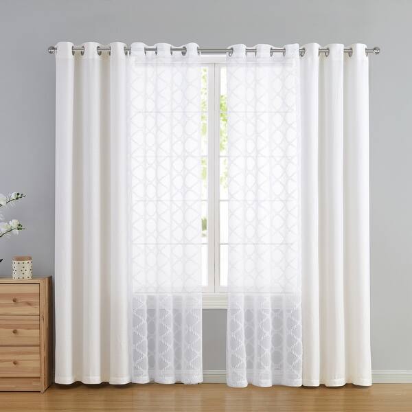 VCNY Home Jennie 4-Piece Window Panel Set - 38" x 84" - Bed Bath ...