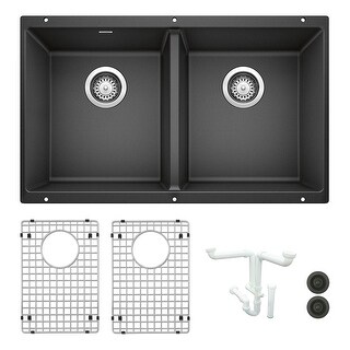 Blanco KA-516320 Precis 29-3/4" Undermount Double Basin Granite - Bed ...