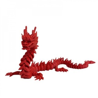 3D Printed Red Imperial Dragon Figurine - Bed Bath & Beyond - 42336375