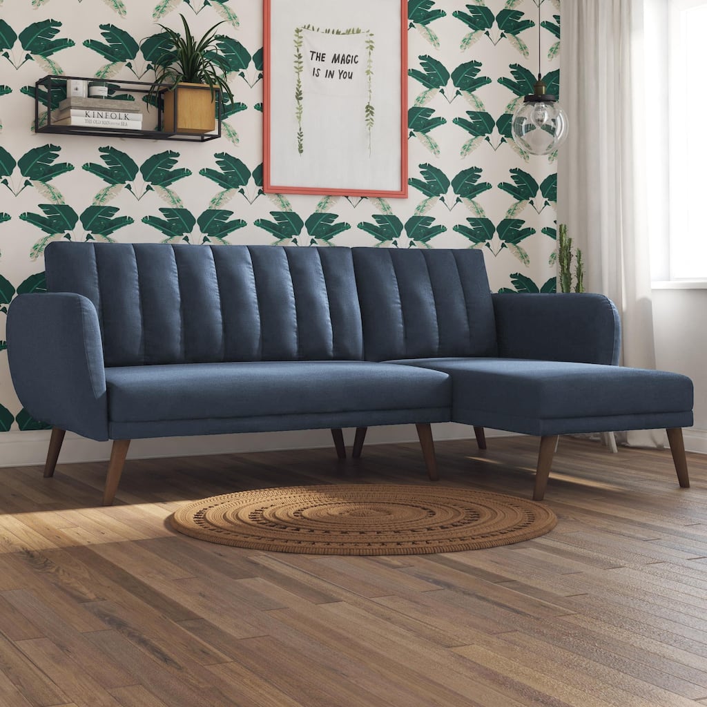 The Novogratz Brittany Sectional Futon Sofa - Overstock - 24336802