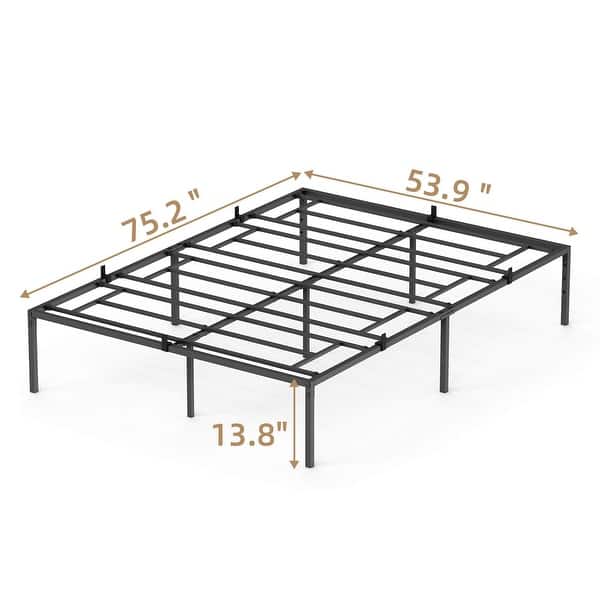 Metal Platform Bed Frame with Sturdy Steel Bed Slats - Bed Bath ...