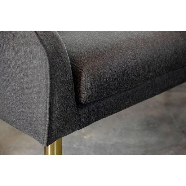 Loren Low Back Upholstered Bench with Metal Legs - Bed Bath & Beyond ...